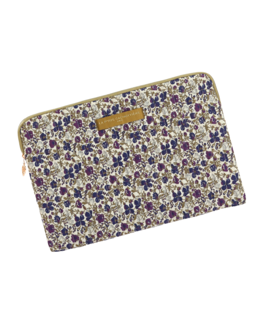 Belin Flower Laptop Pouch / Olive Purple - Hello My Love