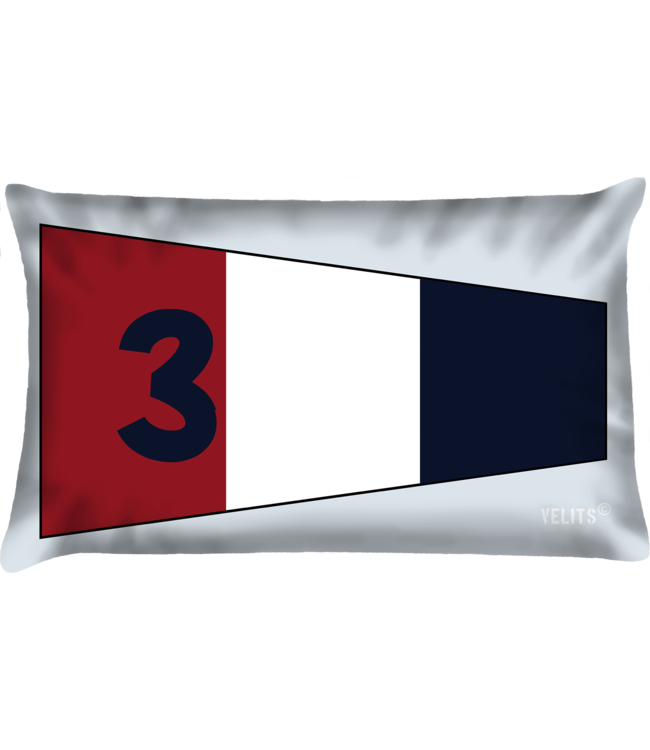 Bootkussen seinvlaggen alfabet grijs - Vreeken