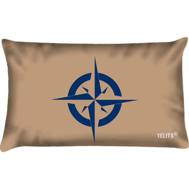 Buitenkussen Denim Original beige kompas - Vreeken
