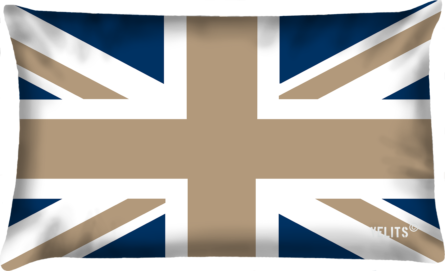 Buitenkussen Denim Original Engelse vlag blauw beige - Vreeken