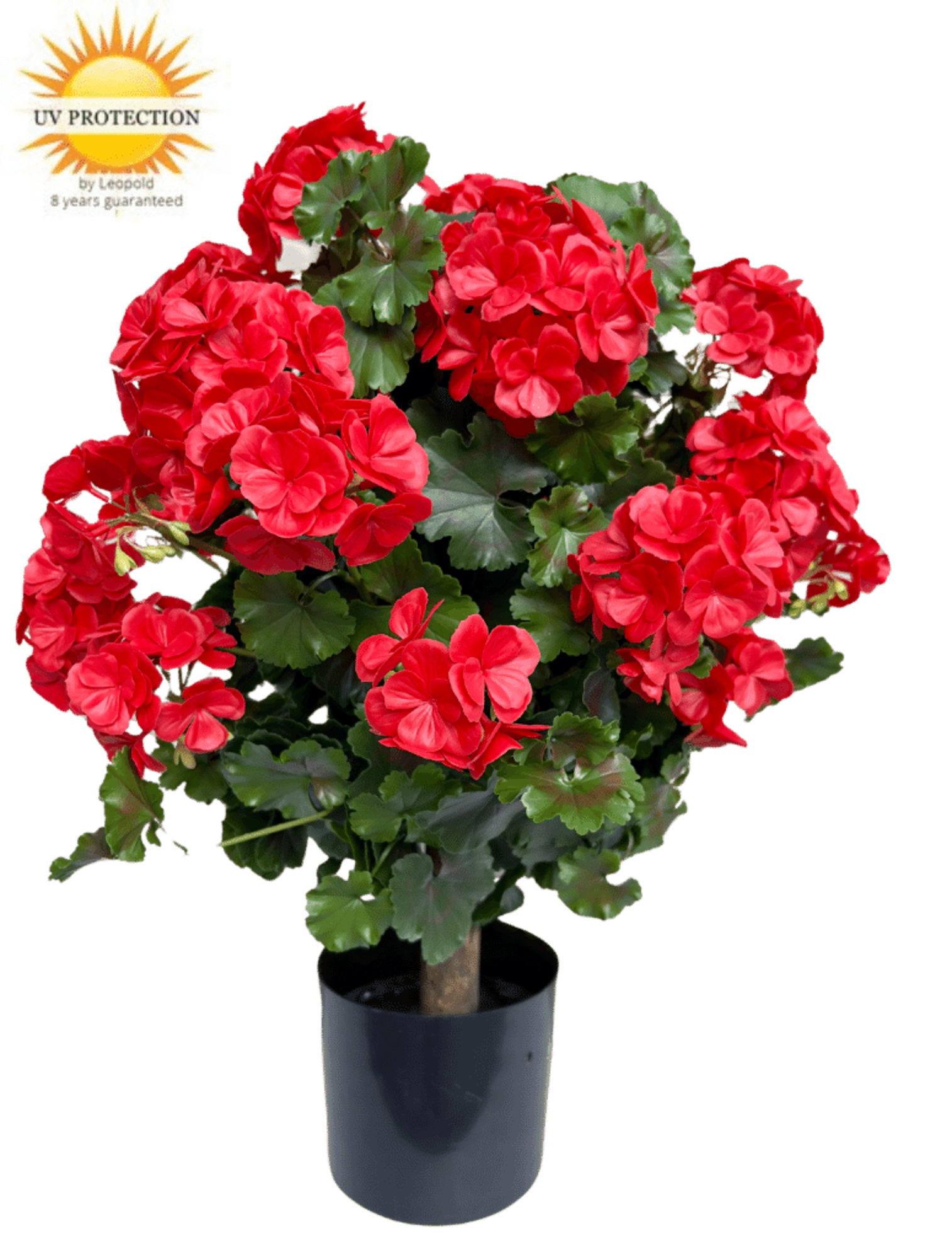 Outdoor Artificial Geranium bulb with red flowers? 8-year colour fast!