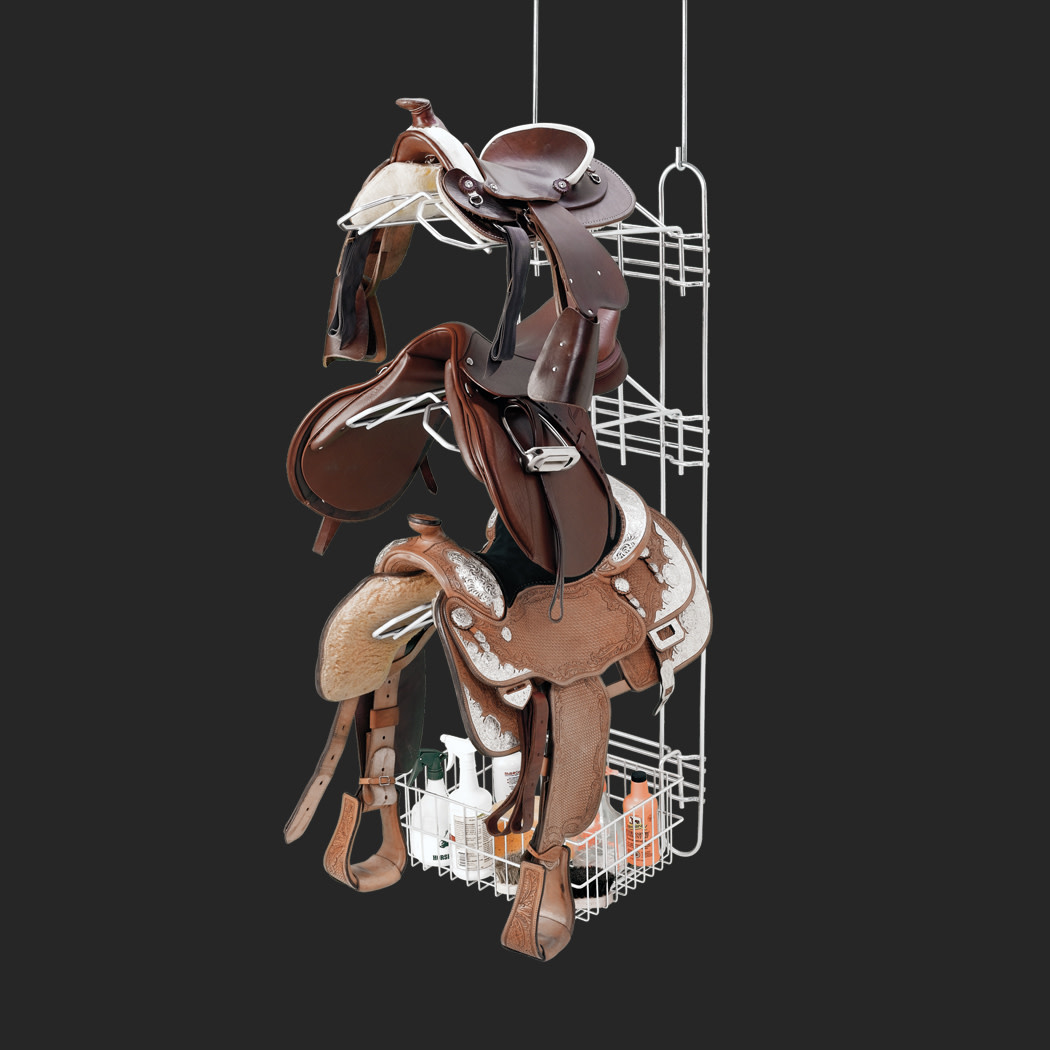 Main Frame, 3 saddle racks, 1 basket - EURO-HORSE western riding supplies