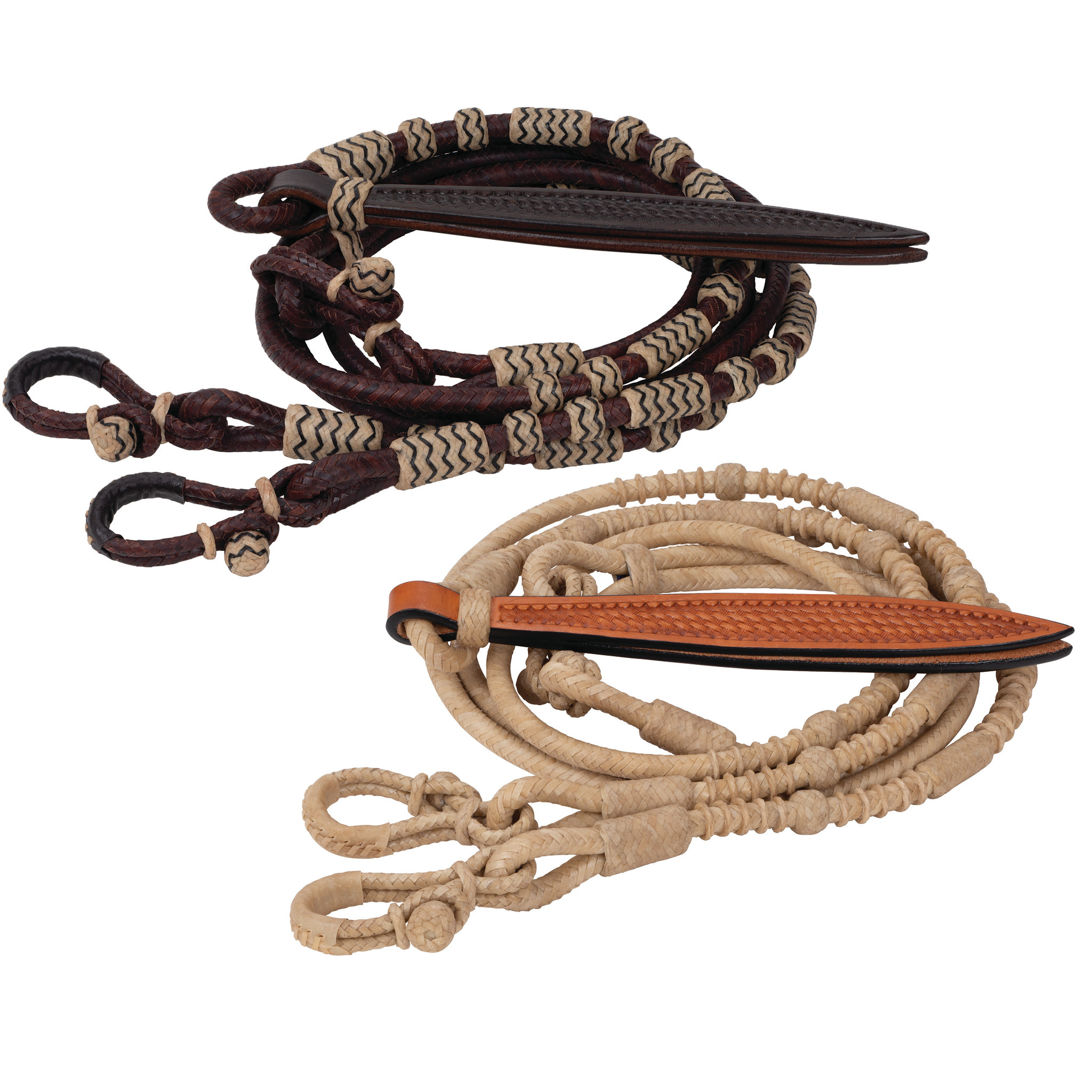 Braided Romal Reins - Euro-horse western riding supplies
