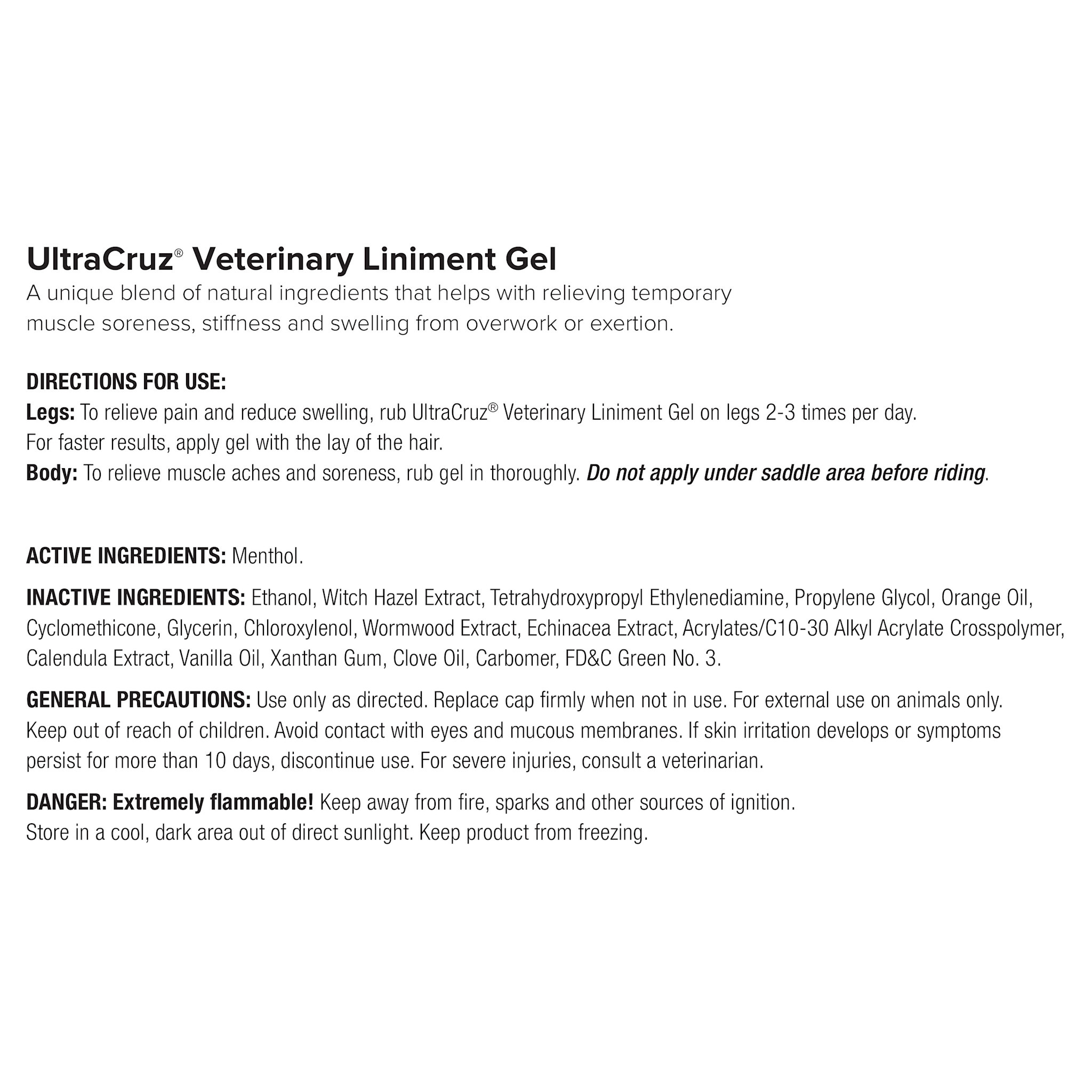 Veterinary Liniment Gel - Euro-horse western riding supplies