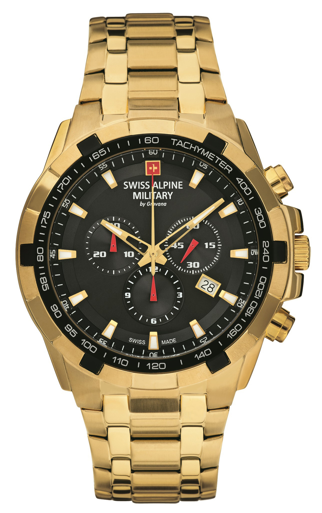 Swiss Alpine Military 7043.9117 heren horloge chronograaf 46 mm | WatchXL