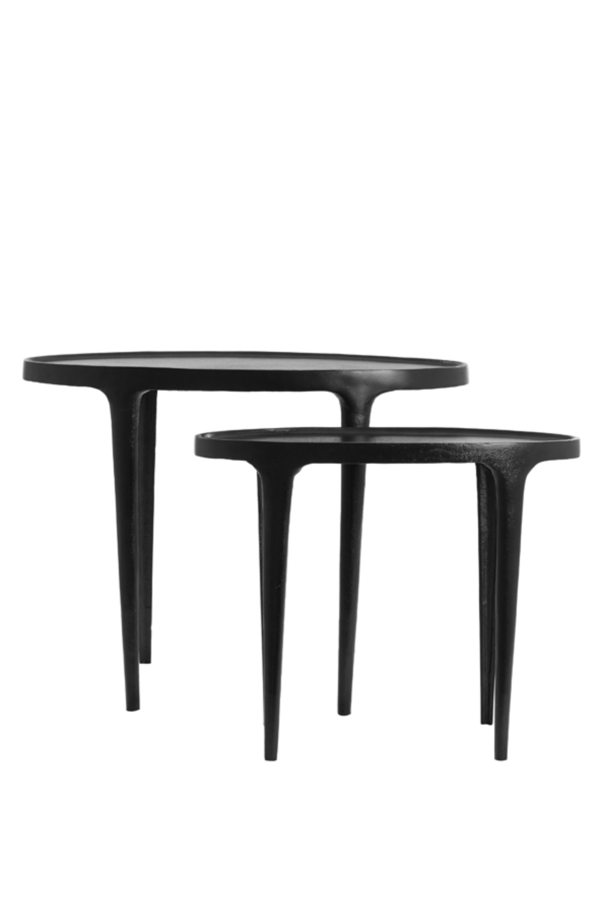 6779412 - Bijzettafel S/2 55x25,5x44+70x33x53 cm ARICA mat zwart ...