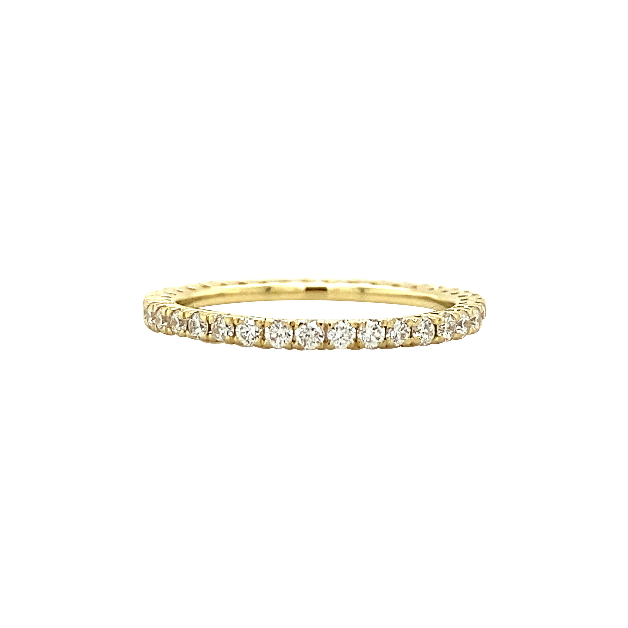 Gold alliance ring with diamond 18 kt - 2eHandsSieraden.nl