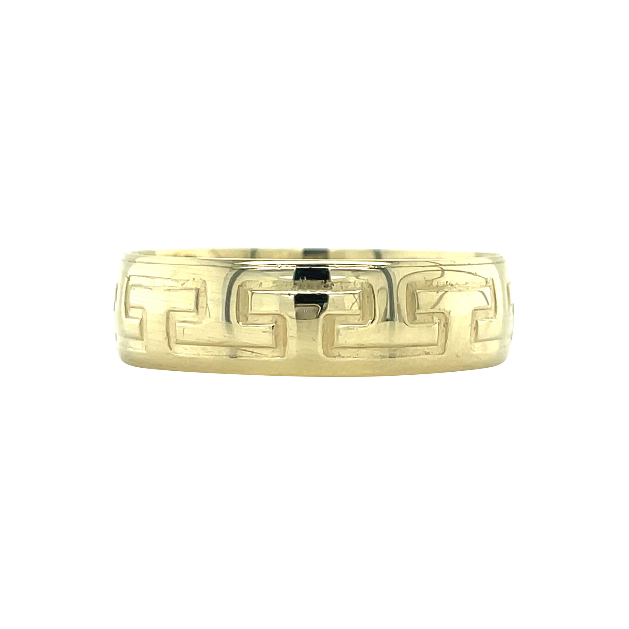 Gold meander ring 14 karat - 2eHandsSieraden.nl