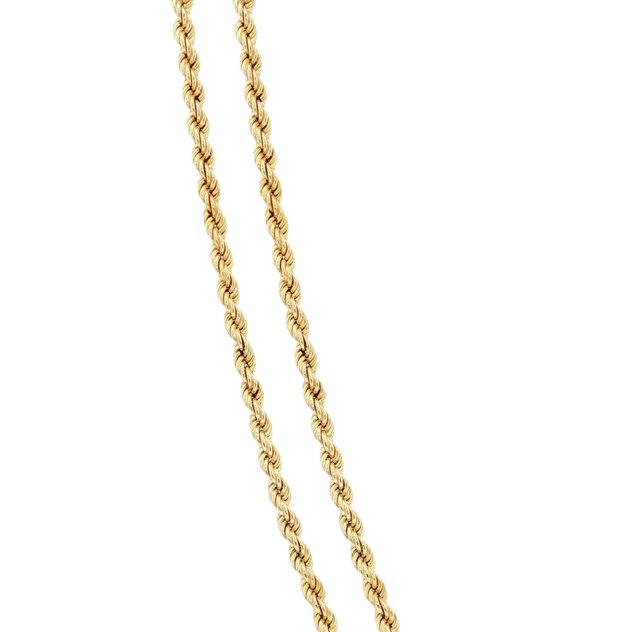 Gold cord necklace 50.5 cm 14 karat - 2eHandsSieraden.nl