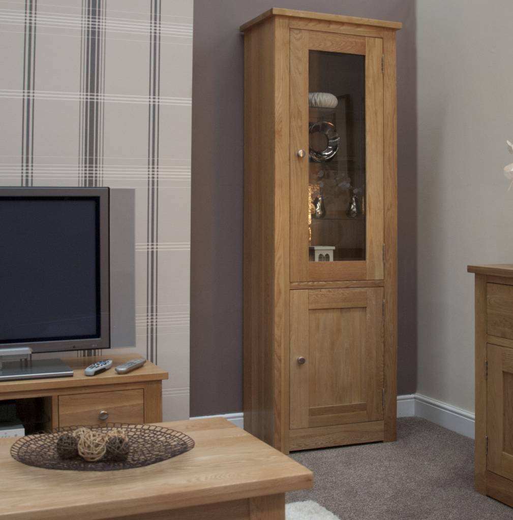 Torino Oak 1 Door Glass Display Unit - Freitaslaf Net LTD - Freitaslaf ...