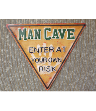 Metal Triangle Sign - Man Cave - Freitaslaf Net LTD