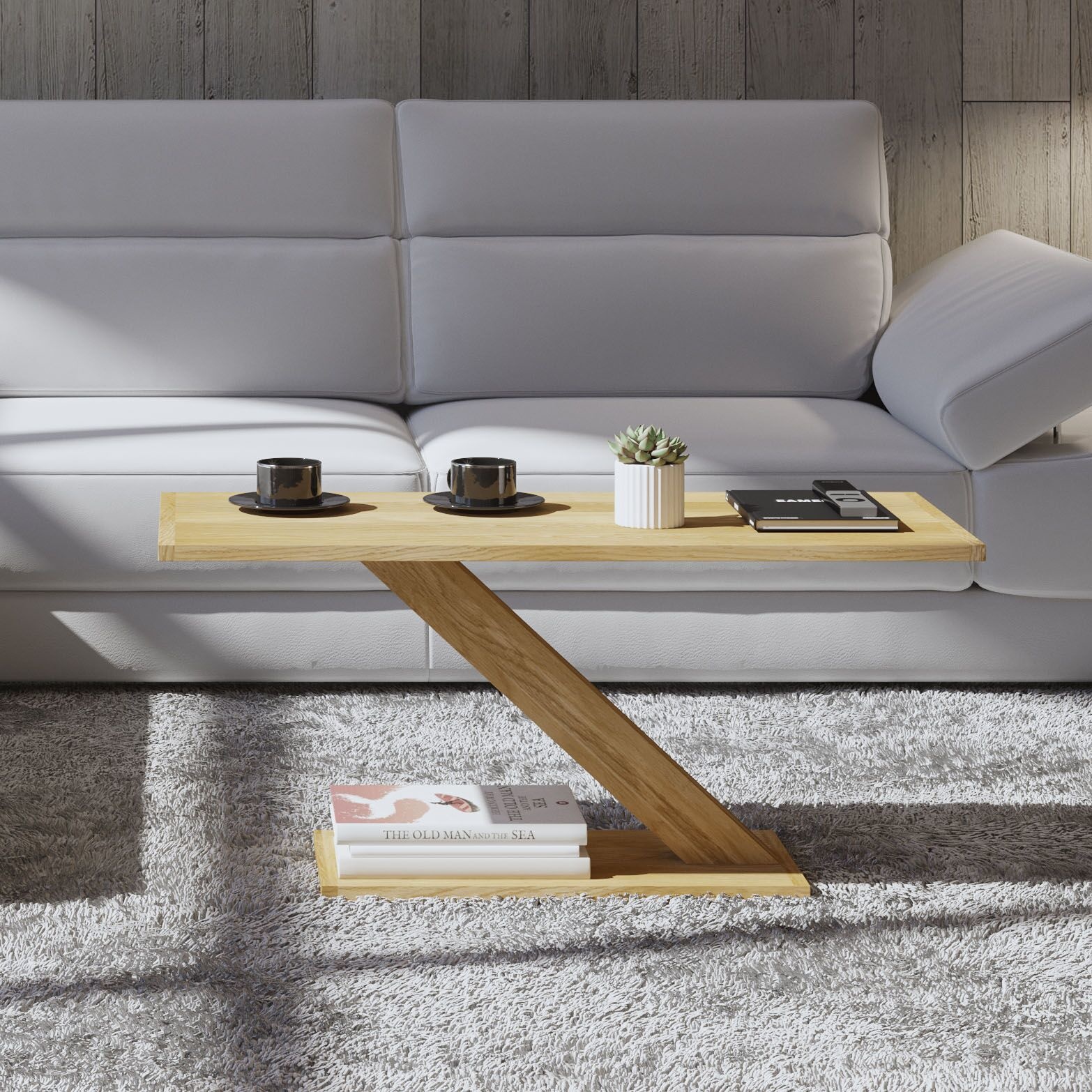 Z Oak Modern Coffee Table - Freitaslaf Net LTD