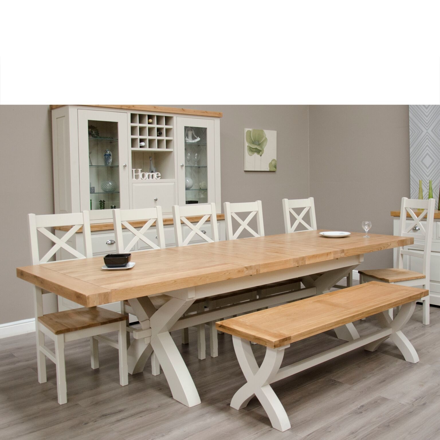 Painted Deluxe X Leg Extending Table - Freitaslaf Net LTD