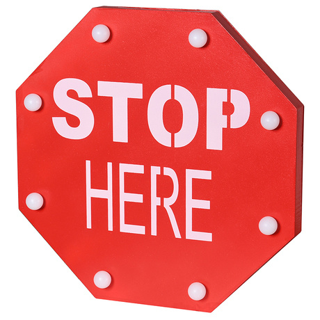 Led Stop Here Sign - Freitaslaf Net LTD - Freitaslaf Net LTD