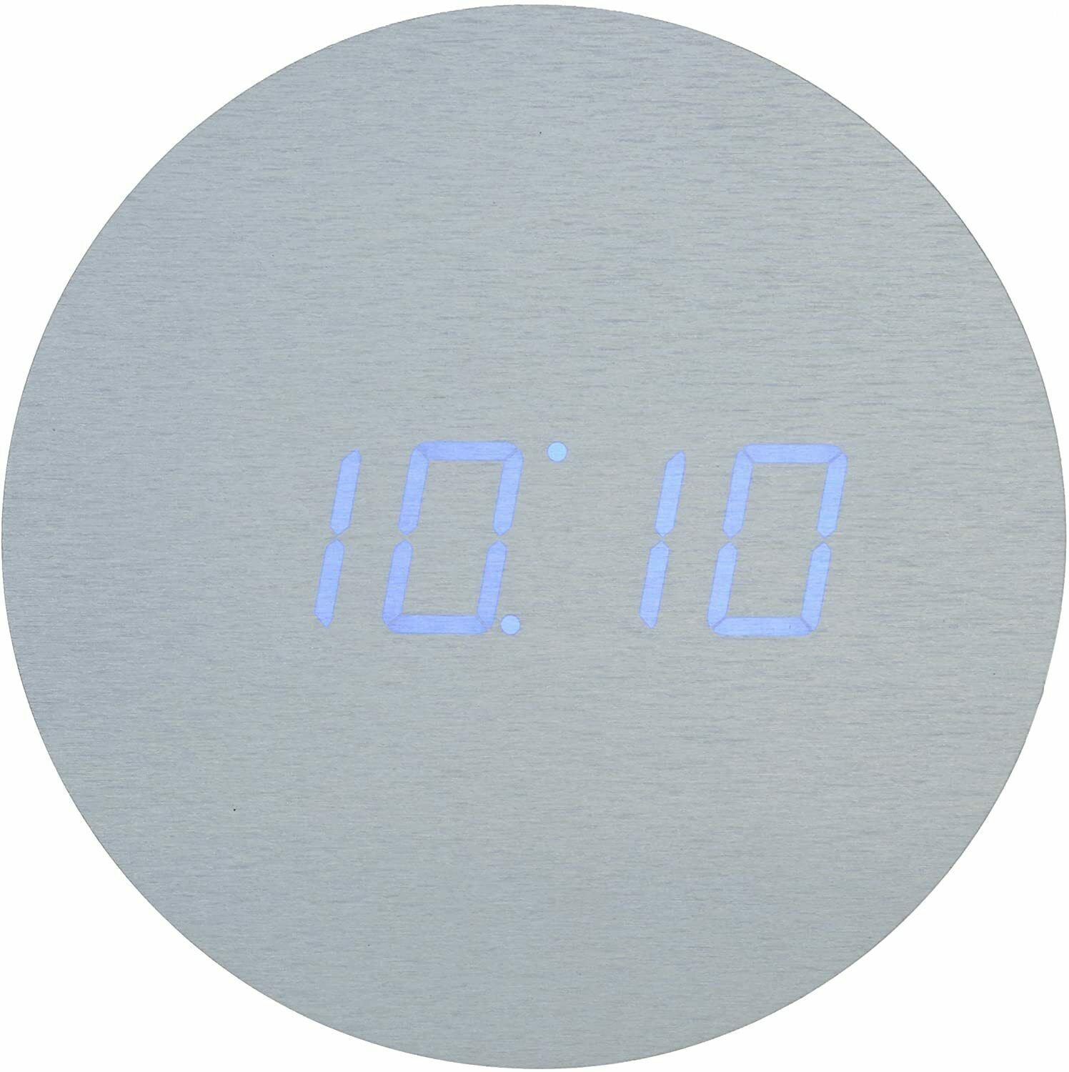Aluminium Wall Click Clock / Blue LED - Freitaslaf Net LTD