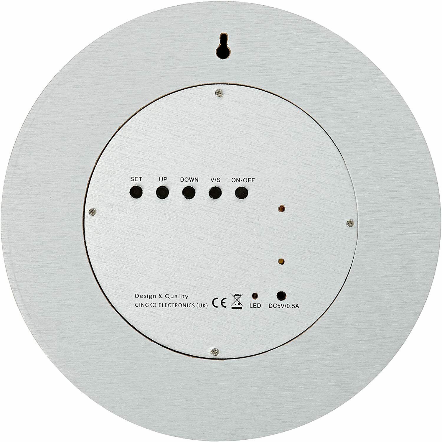 Aluminium Wall Click Clock / Blue LED - Freitaslaf Net LTD