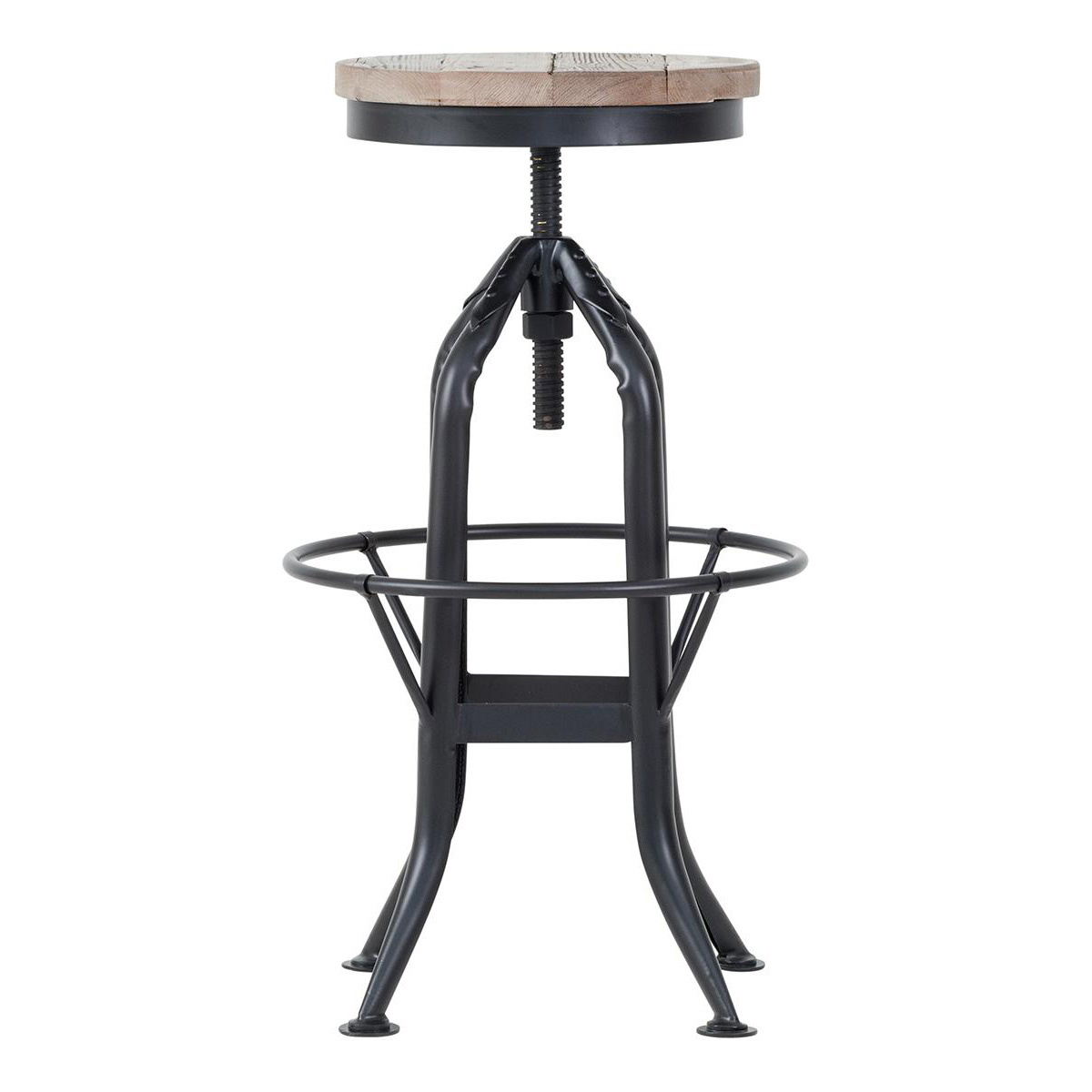 Wood & Metal Adjustable Stool - Freitaslaf Net LTD