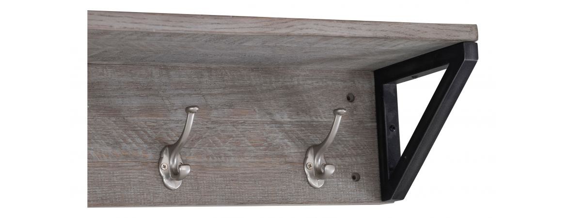 Forge Iron & Weathered Oak Coat Rack - Freitaslaf Net LTD
