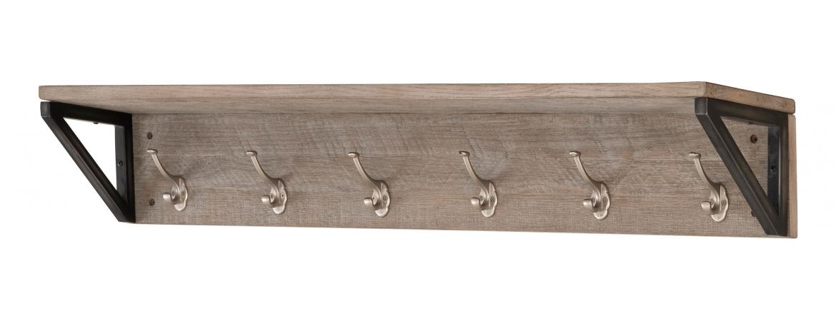 Forge Iron & Weathered Oak Coat Rack - Freitaslaf Net LTD