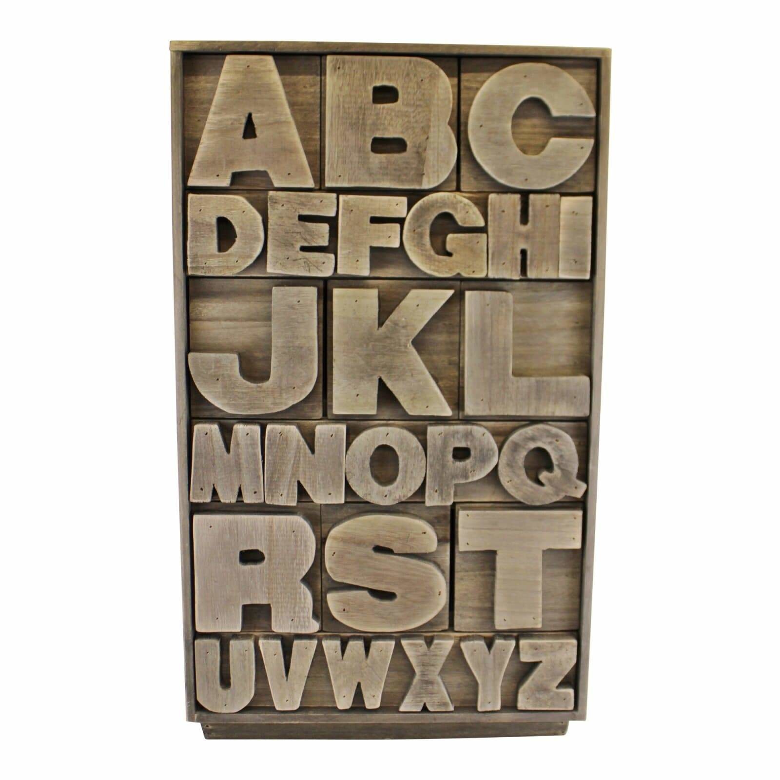 Wooden Alphabet Storage Unit | Freitaslaf Net LTD - Freitaslaf Net LTD