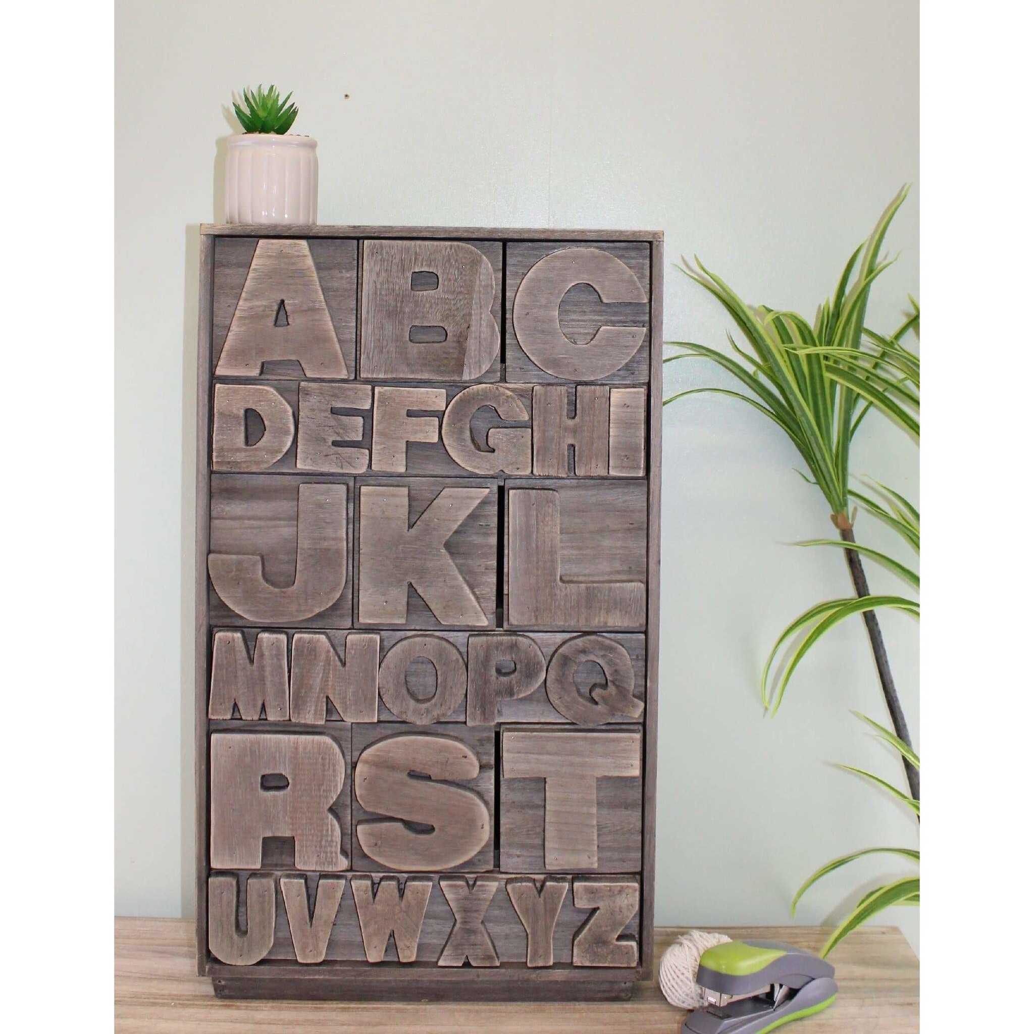 Wooden Alphabet Storage Unit | Freitaslaf Net LTD - Freitaslaf Net LTD