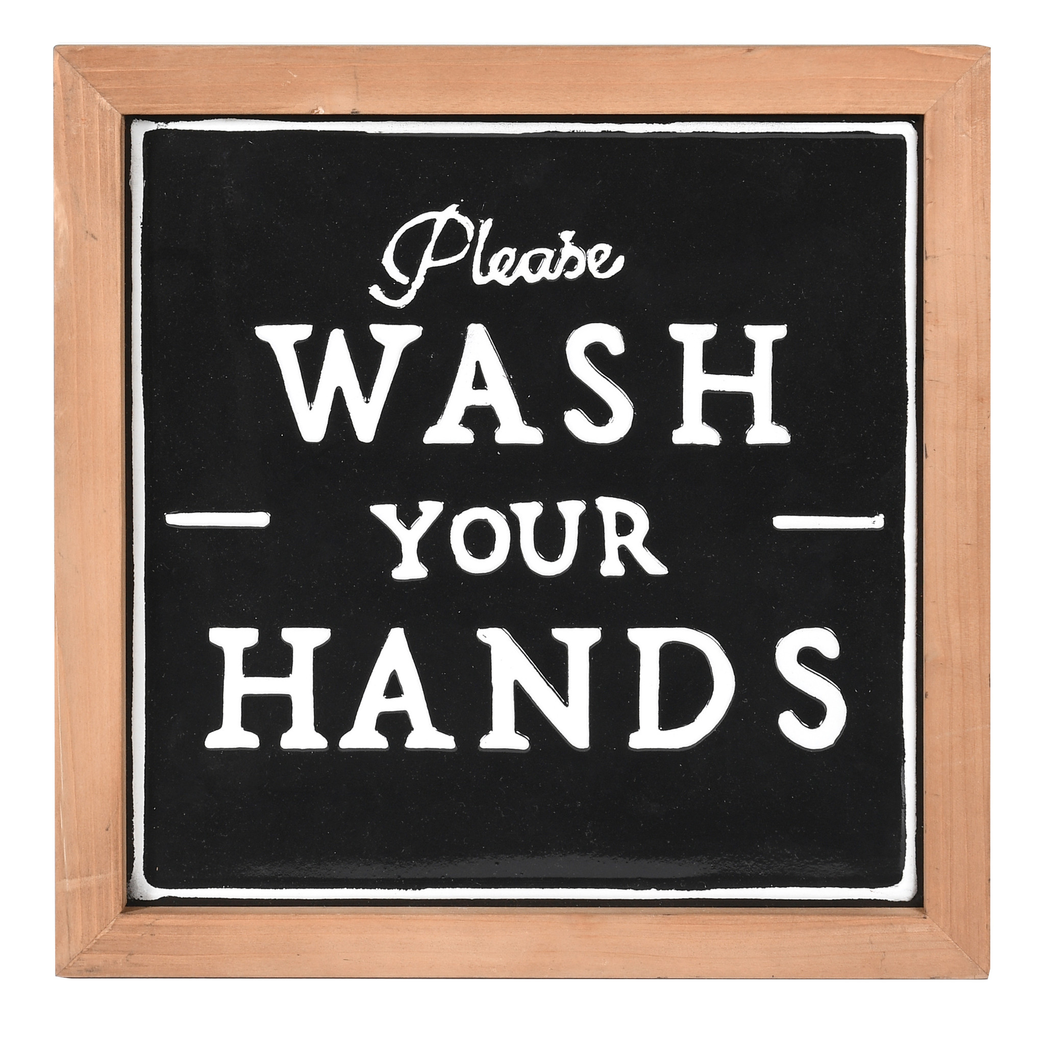 Please Wash Your Hands Sign - Black - Freitaslaf Net LTD