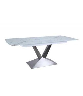 Marble Effect Extending Dining Table - Freitaslaf Net LTD