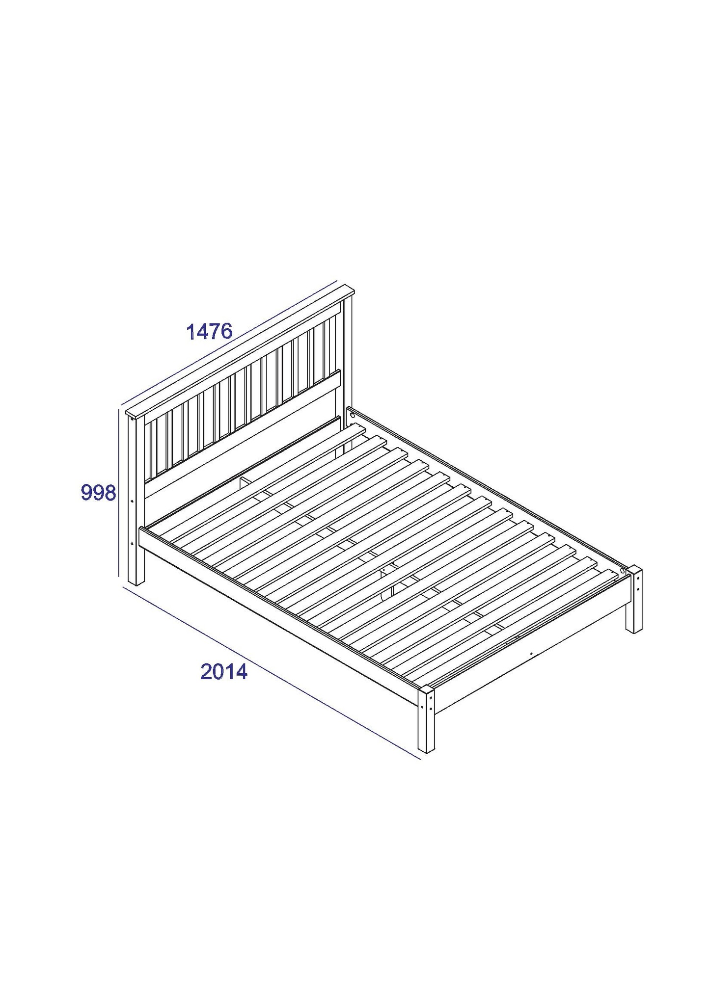 Corona Grey Double Bed - Freitaslaf Net LTD - Freitaslaf Net LTD