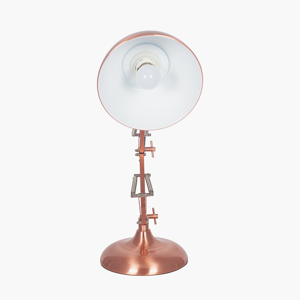 Brushed Copper Metal Angled Task Table Lamp - Freitaslaf Net LTD ...