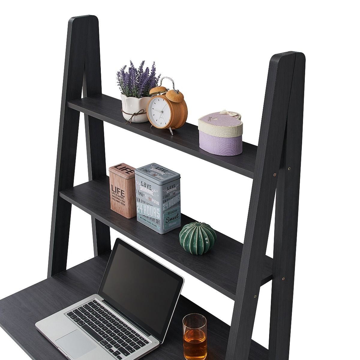 Riva Tall Ladder Desk - Black - Freitaslaf Net LTD - Freitaslaf Net LTD