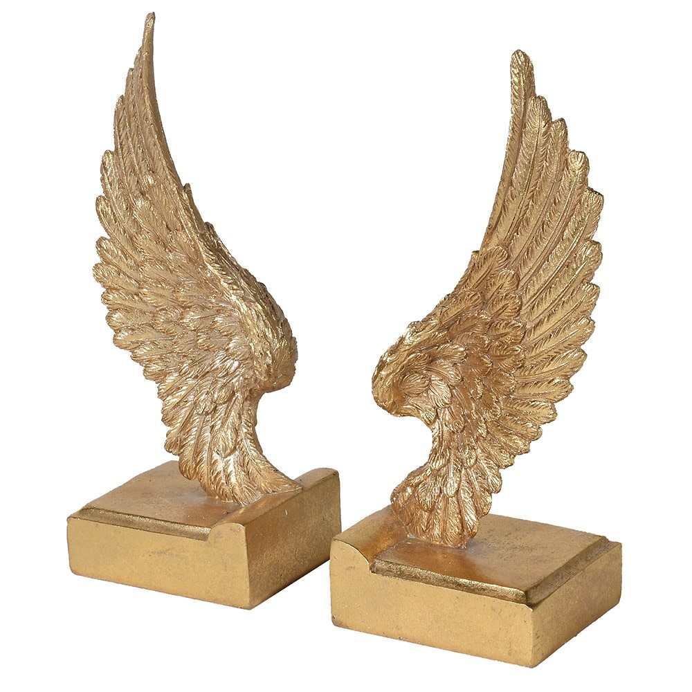 Pair of Gold Wings Bookends - Freitaslaf Net LTD - Freitaslaf Net LTD