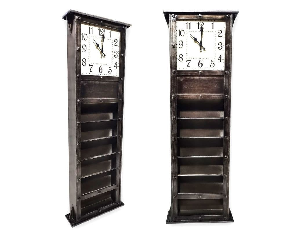 120cm Standing Clock & Industrial Letter Rack - Freitaslaf Net LTD