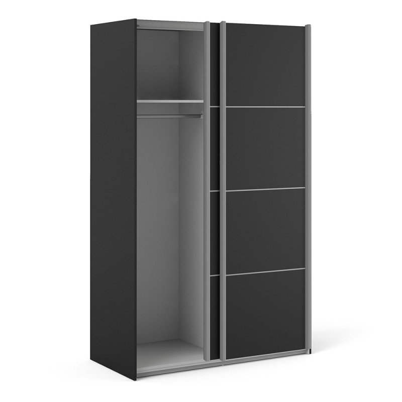 Verona Black Sliding Wardrobe 120 cm - Freitaslaf Net LTD