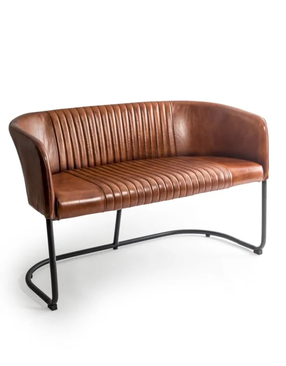 Industrial Vintage Leather 2 Seater Sofa - Freitaslaf Net LTD