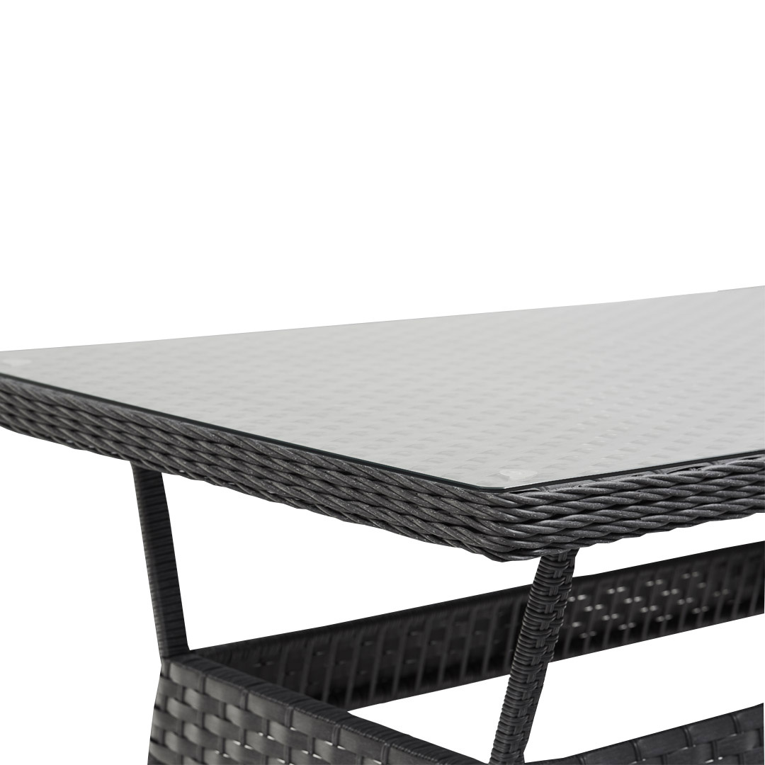 Outdoor Rattan Table Grey - Freitaslaf Net LTD
