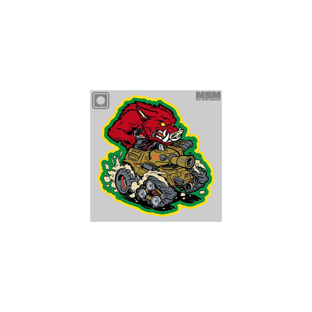 Mil-spec Monkey War Machine Boar1 PVC Patch Red MSM-00292-Red - NLTactical