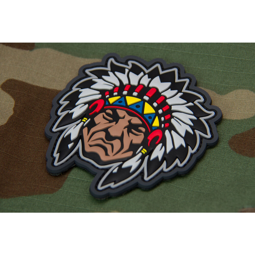 Mil-spec Monkey Native American Warrior Head 1 Patch Fullcolor MSM-00 - NLTactical