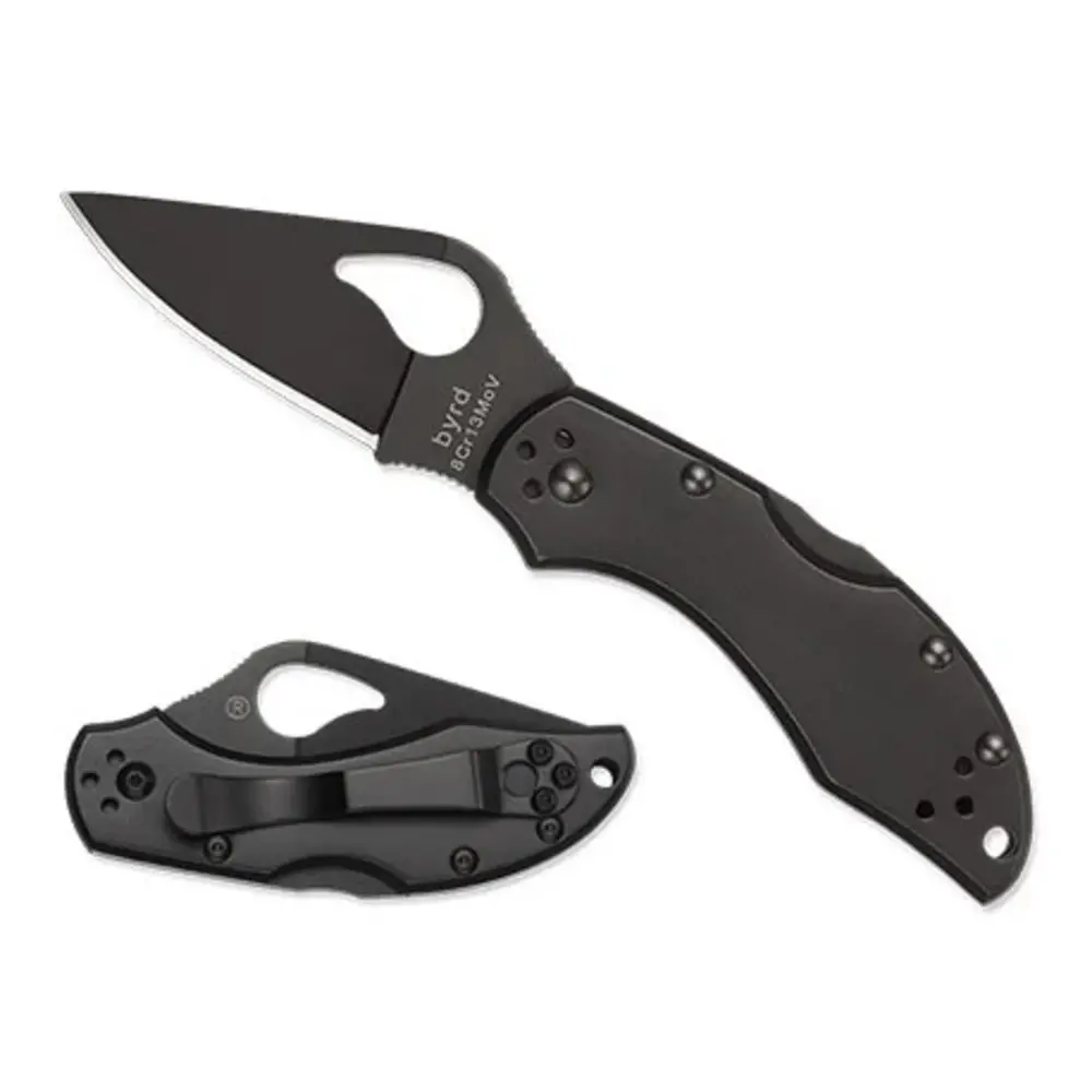 Spyderco Byrd Robin 2 Black BY10BKP2 - NLTactical