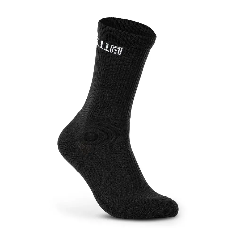 5.11 Tactical Duty Ready Basic Crew Socks 4 Pack Black 10051.019 ...