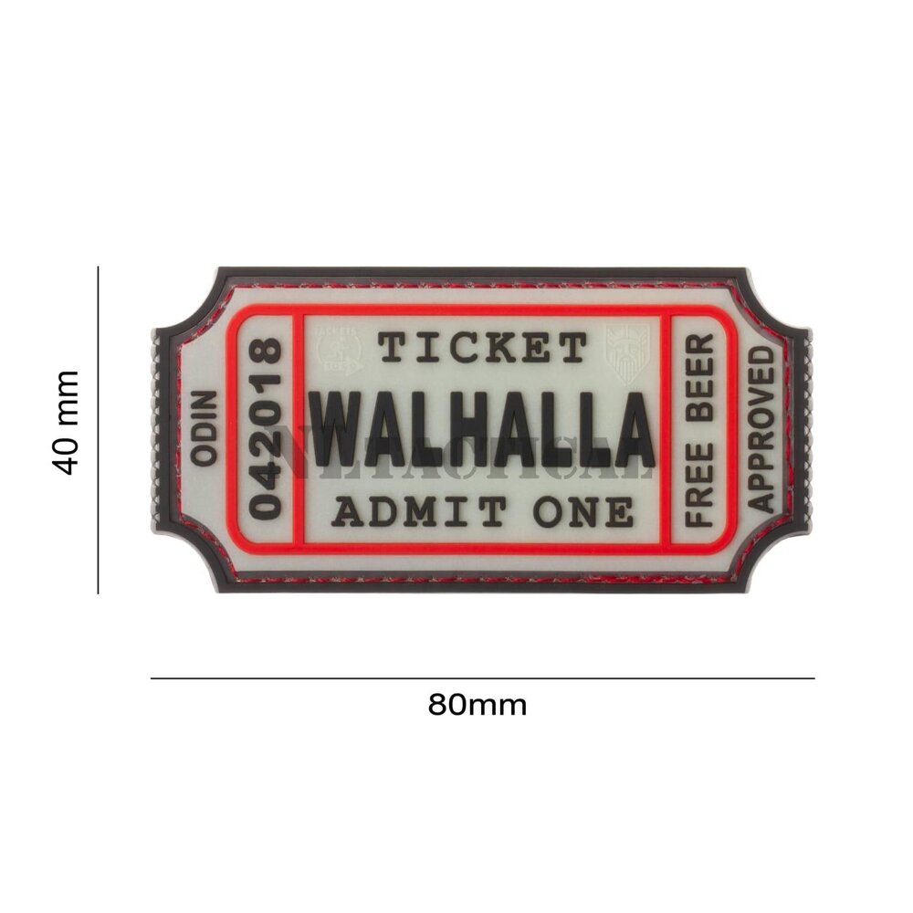 JTG Large Walhalla Ticket Rubber Patch 10567260100 - NLTactical