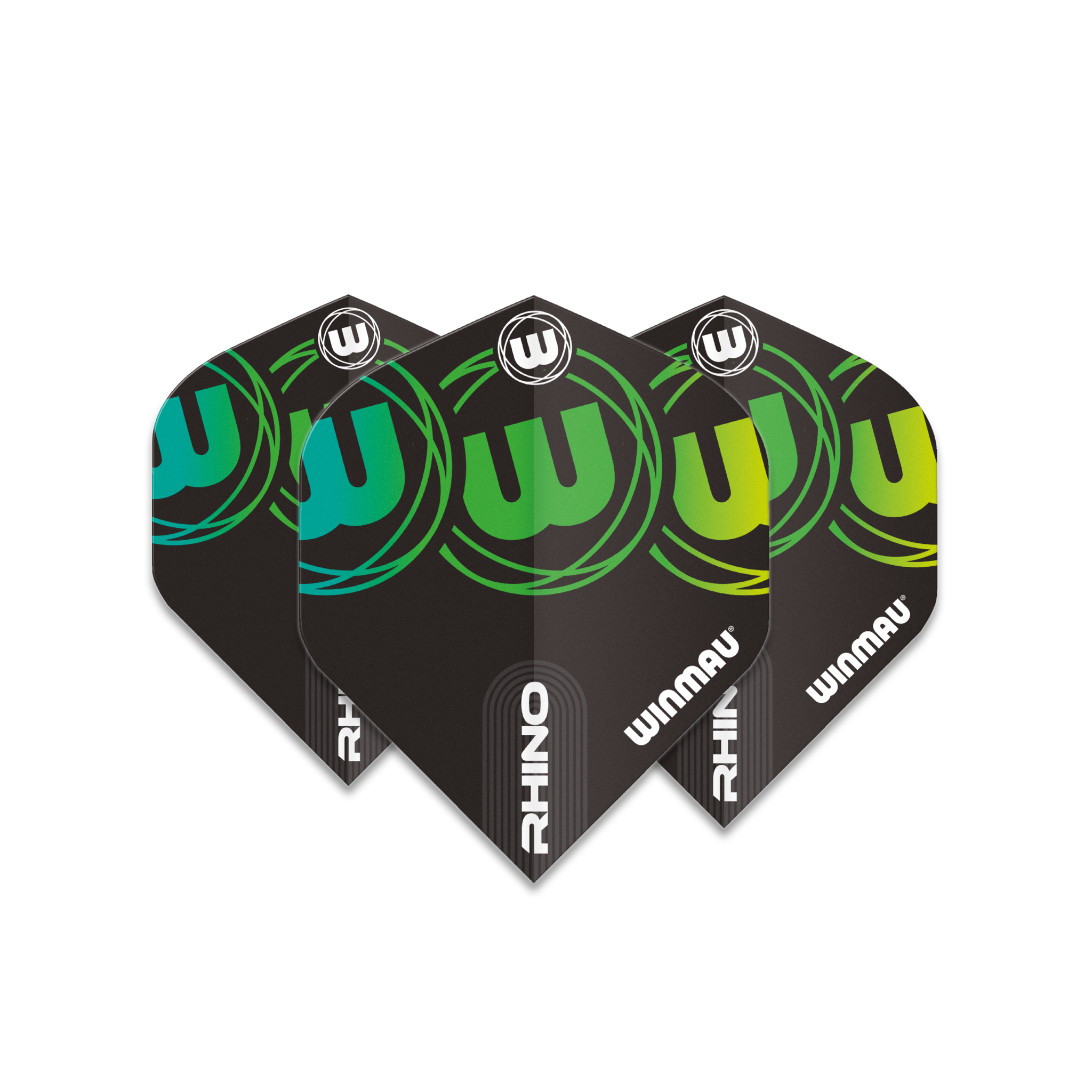 Winmau Rhino Extra Thick Logo Gradient Green V2 - Dart Flights ...