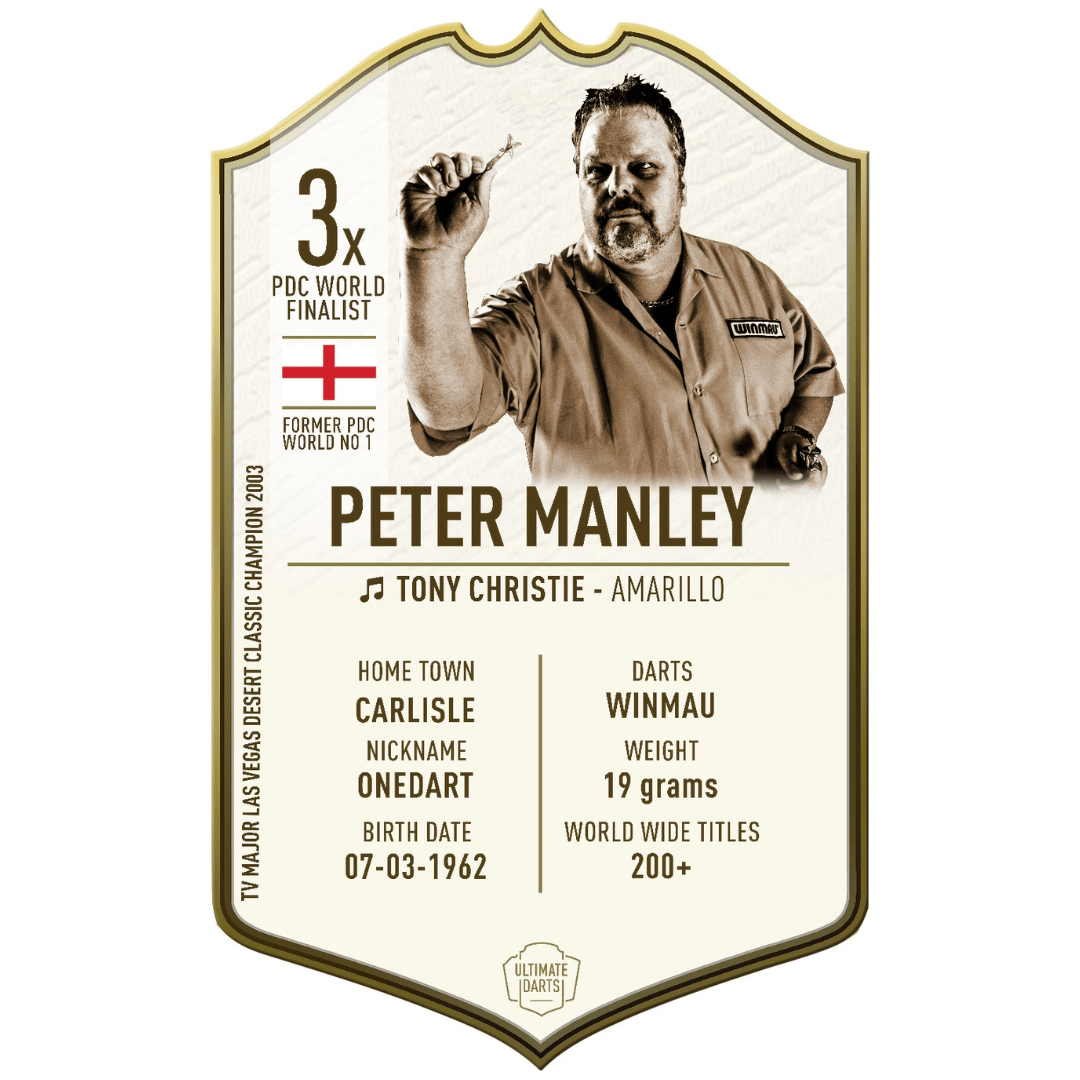 Ultimate Darts Card Immortals Peter Manley - Dartshopper.nl