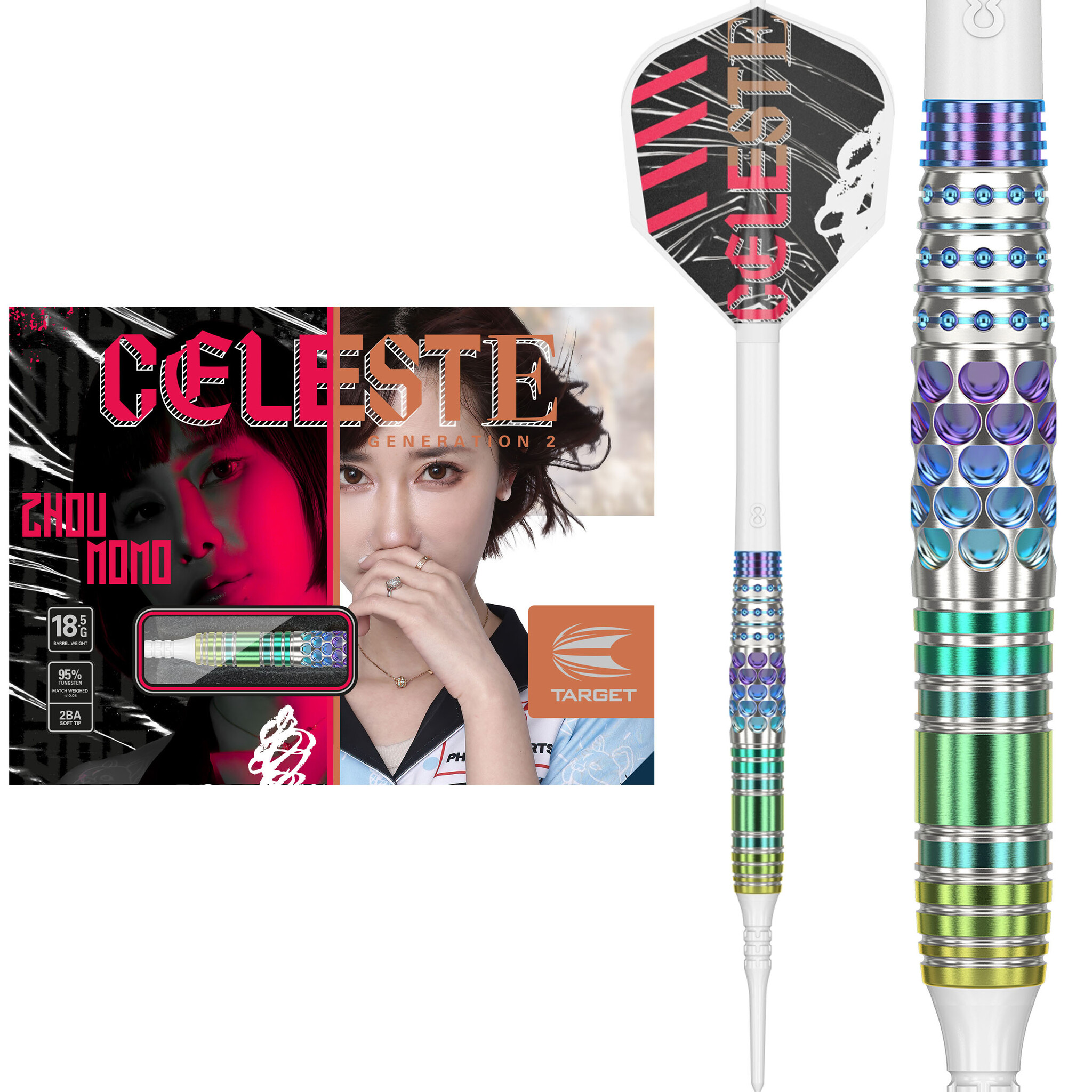 Target Japan Zhou Momo Celeste G2 95% Soft Tip - Dartshopper.nl