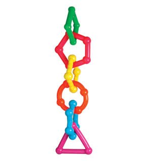 Geometrix Vinyl Parrot Geometric Solid Chain Toy - Pet Care By Post