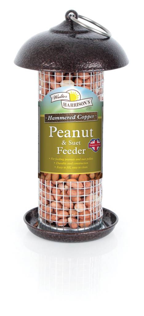 Mini Peanut/Suet Feeder Copper Hammertone 20cm - Pet Care By Post