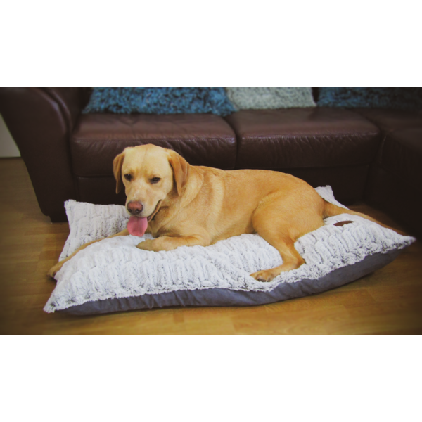 Highland Faux Wool Rectangular Dog Bed, Mulberry - Pet Care By Post