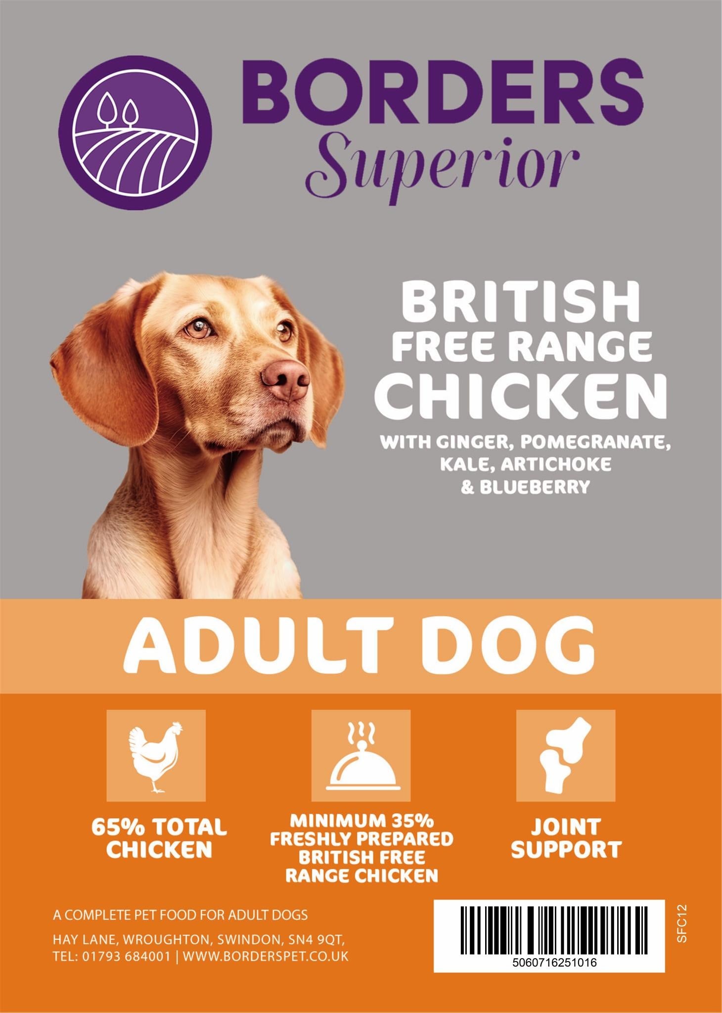 Superior Adult Dog British Free Range Chicken with Ginger, Pomegranate ...