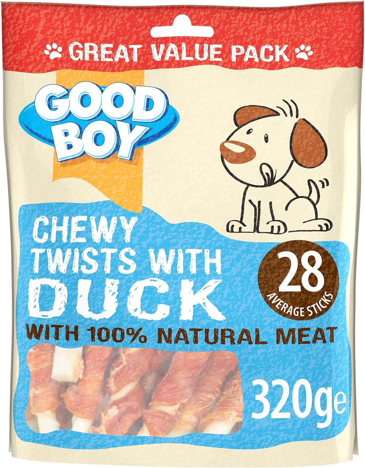 Pawsley & Co Tender Duck Twists Dog Treats, 320g - Pet Care By Post