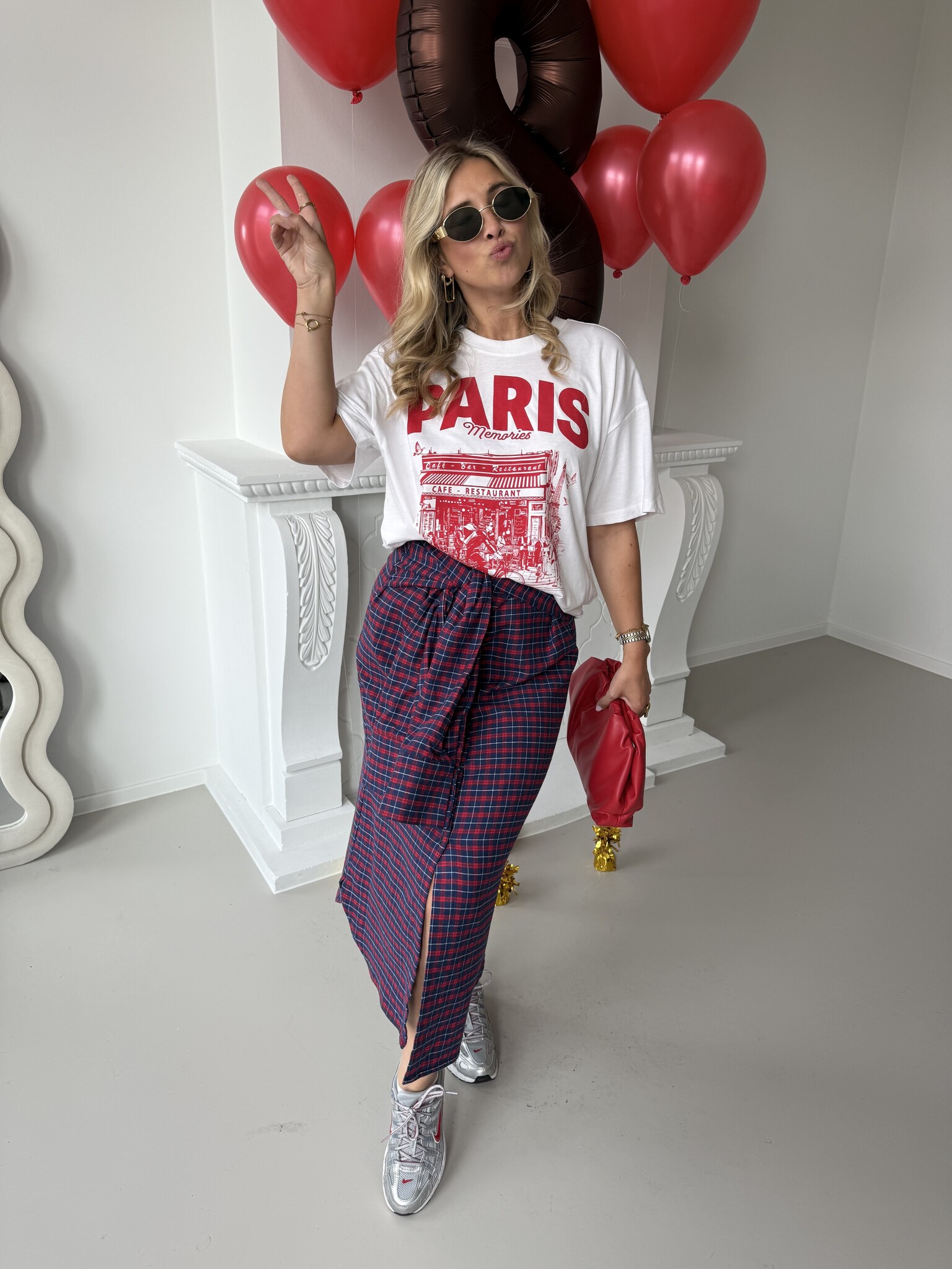 Demi skirt blue/red - Milla & Milly