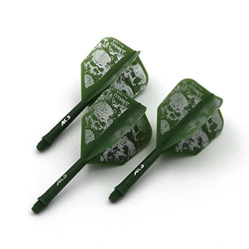 Cuesoul - ROST Integrated Dart Flights - Skeleton Green Shape - Dart ...